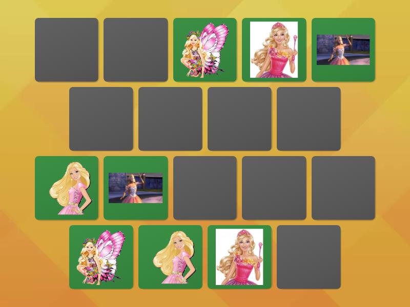 jogo da memoria barbie - Combine os pares