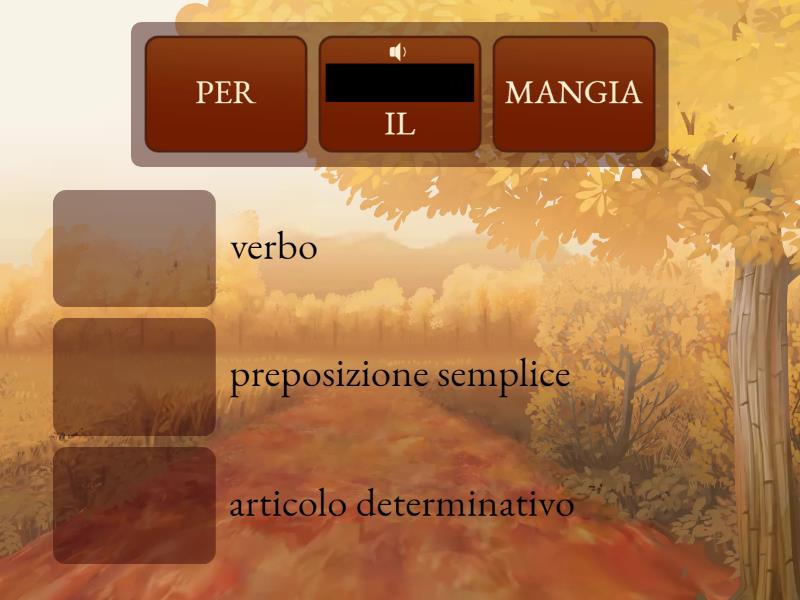 le parti del discorso - Match up