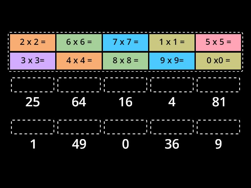 Doubles Times Table - Match up