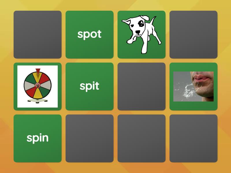 Mrs. Riffle: sp words - Parejas