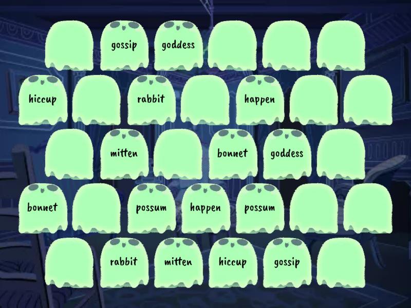 Rabbit Words - VCCV - Matching pairs