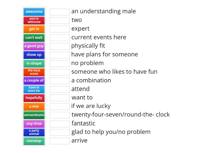 Introduction - match the phrases - Match up