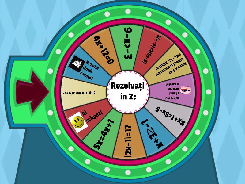 Rezolvați în Z - Spin the wheel