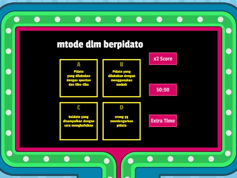 Metode saat berpidato - Gameshow quiz