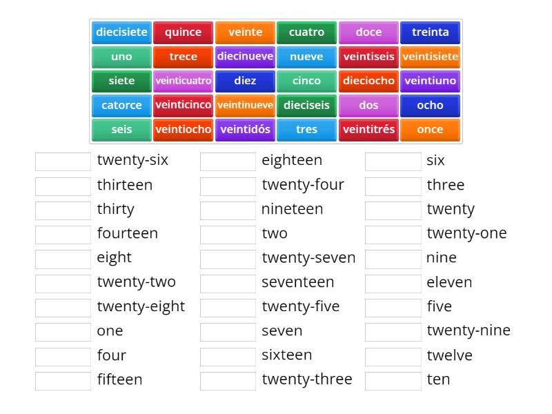Práctica: números del 1 al 30 (Practice: numbers from 1 to 30 ...