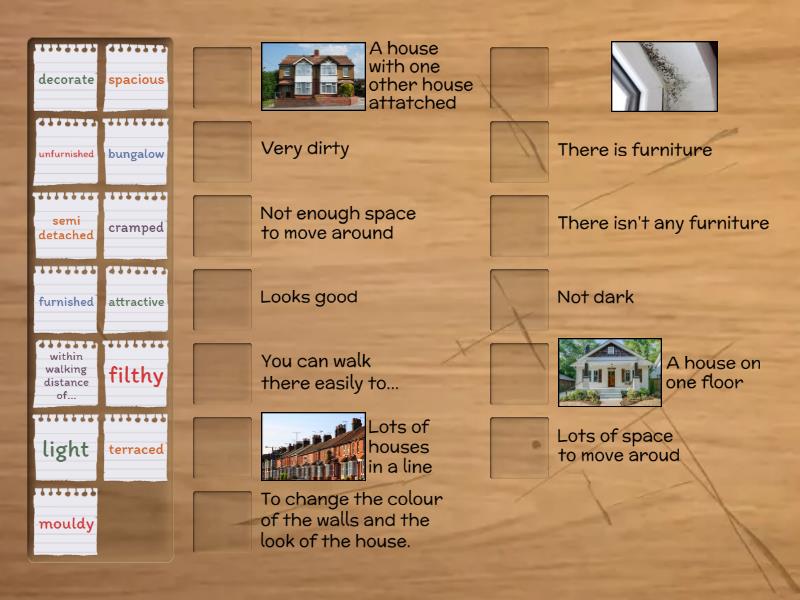 Housing vocabulary - Match up