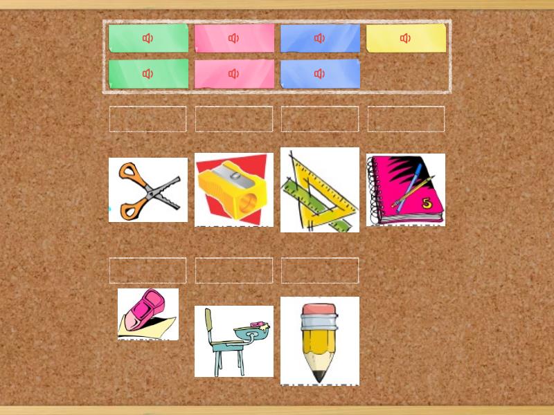 classroom objects - Match up