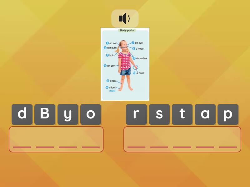 Body parts - Anagrama