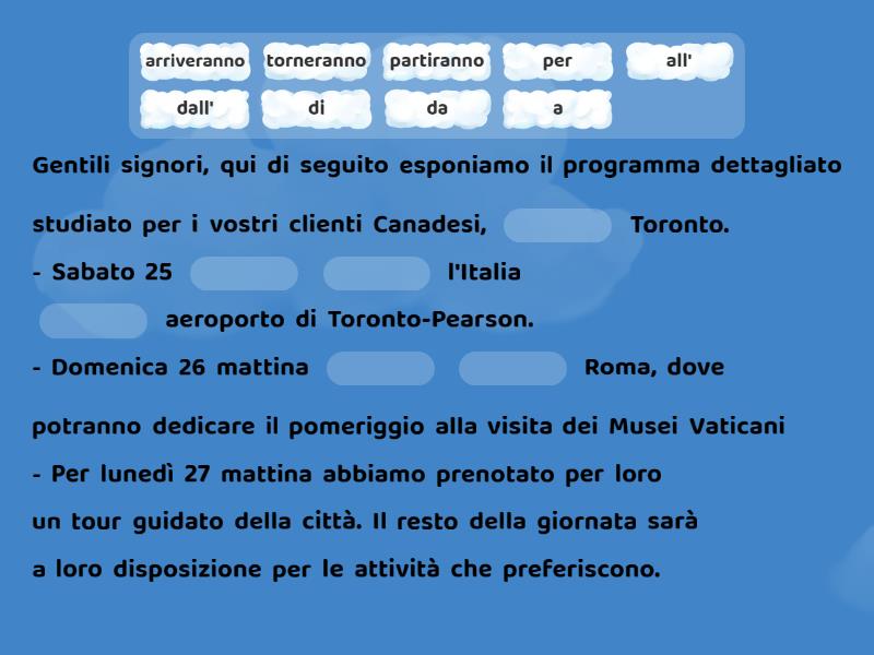 Andare, partire e tornare - i verbi e le preposizioni per viaggiare ...