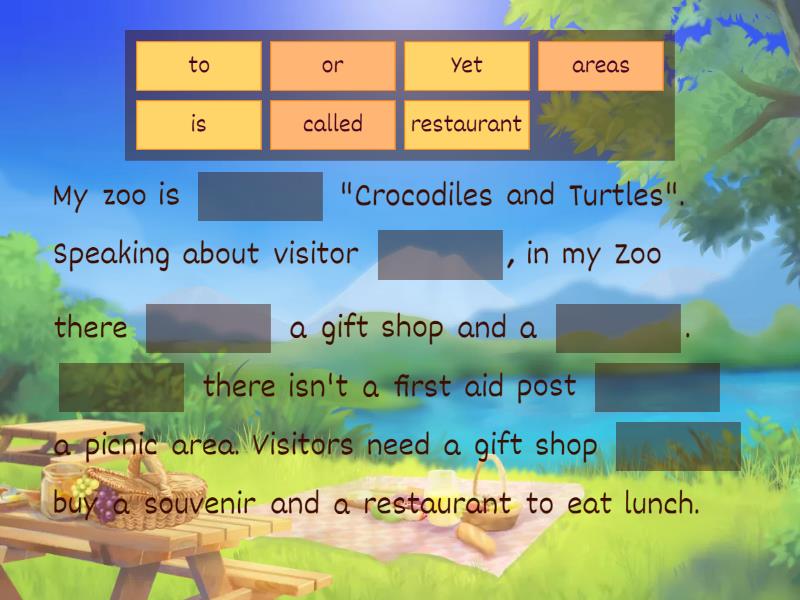 Zoo Project - Complete the sentence