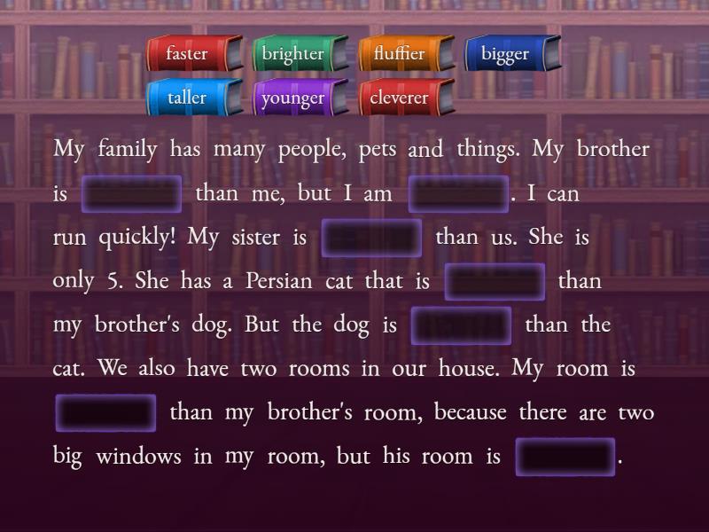 Alyona's Comparatives - Missing word