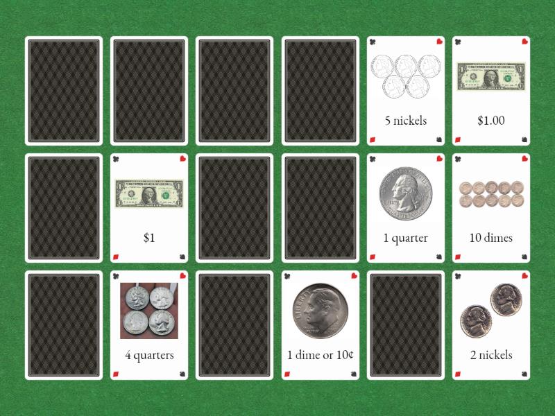 Equivalent Coins - Matching pairs