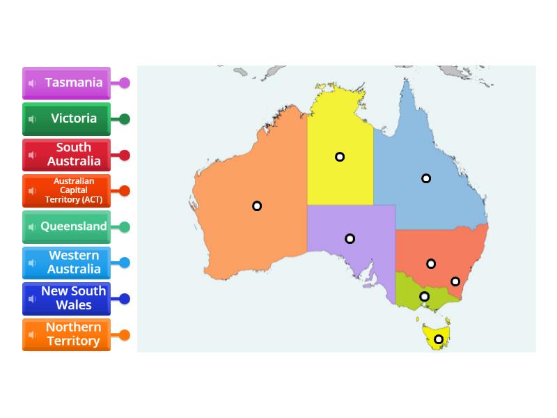 Australian States - Labelled diagram