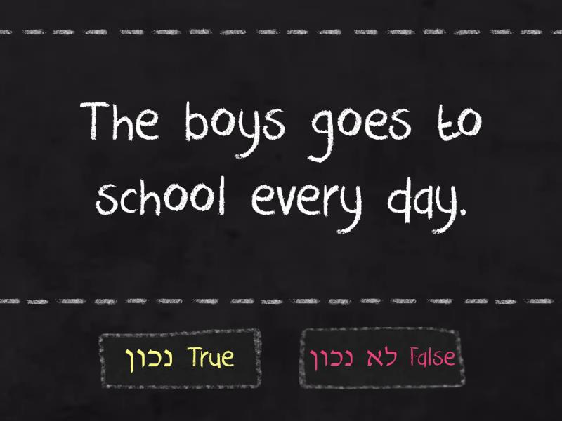 Present Simple - True or false