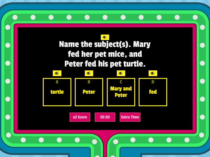 Identifying Compound Sentences - Gameshow quiz