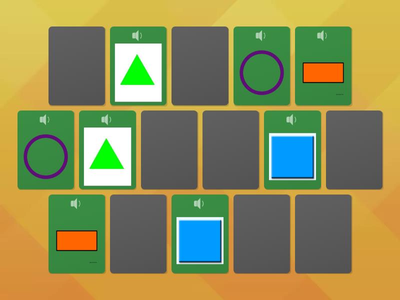 Shapes Memory Game - Matching pairs