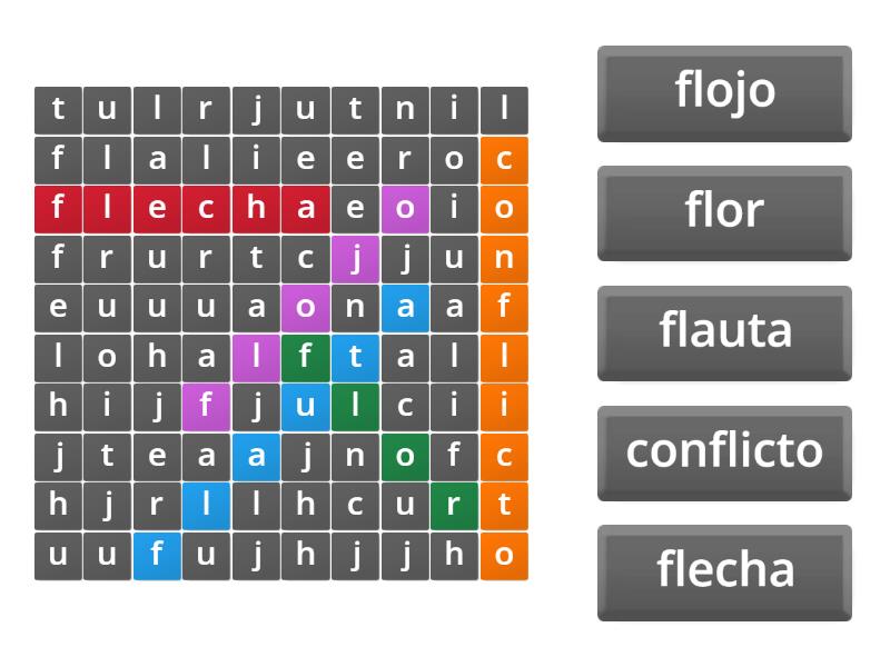SOPA DE LETRAS FL - Wordsearch