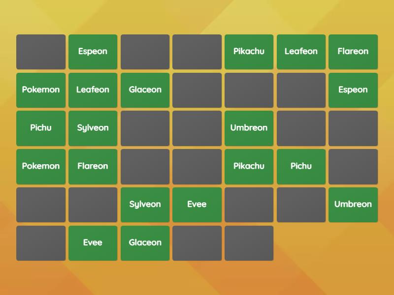 Pokemon (match up) - Matching pairs