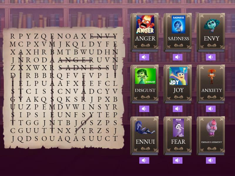 INSIDE OUT: NAMES - Wordsearch