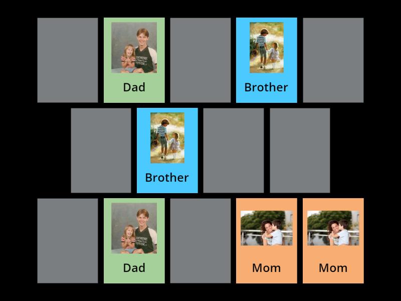 Family memory game - Matching pairs