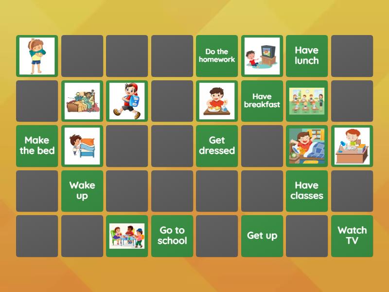 Daily Routine - Matching pairs