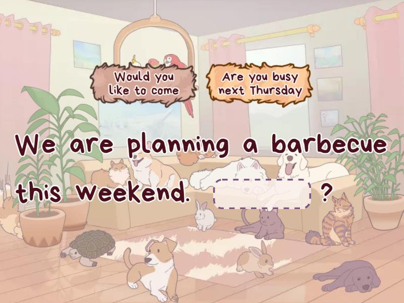 Event Planning Puzzle - Complete the sentence