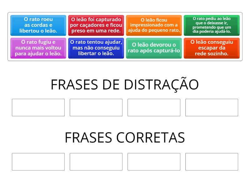 JOGO DAS FRASES - Group sort