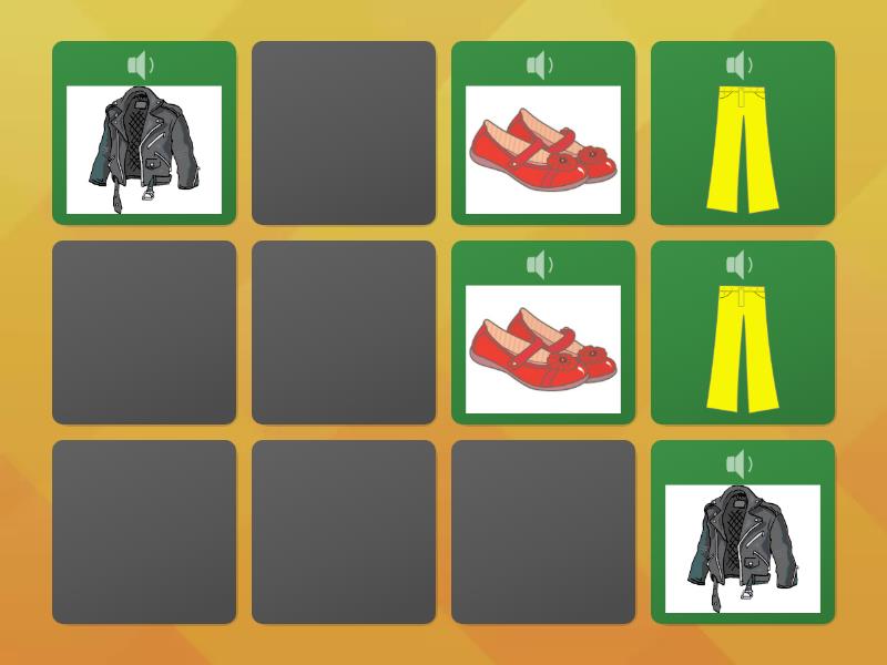 KB 1 unit 8 my clothes - Parejas