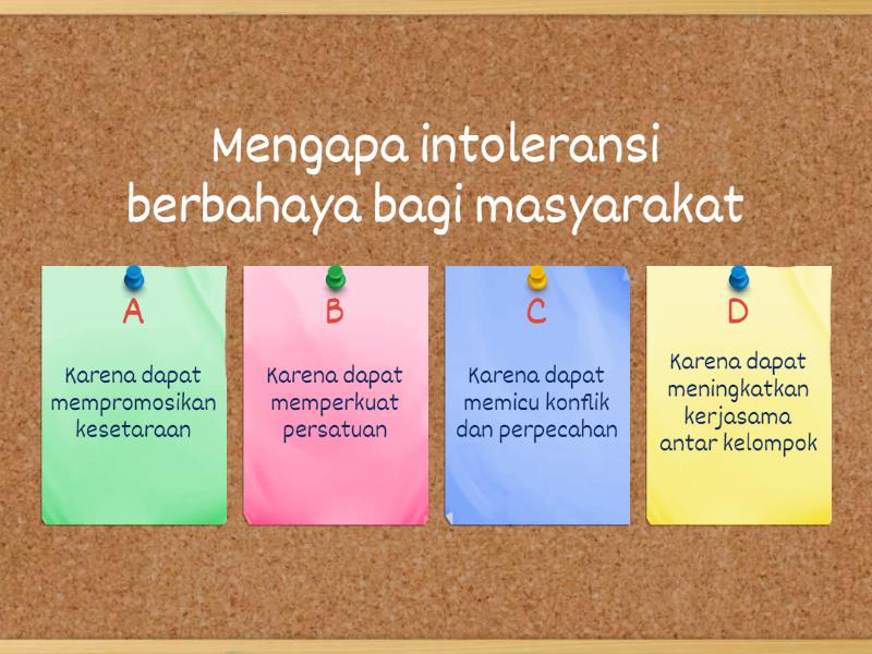 Intoleransi - Quiz
