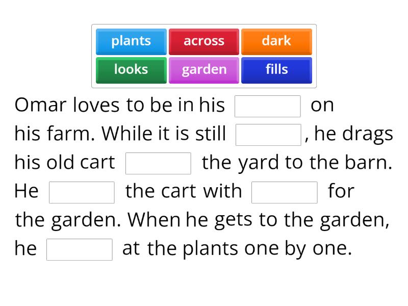 Lesson 77: ar /ar/ The Garden - Complete the sentence