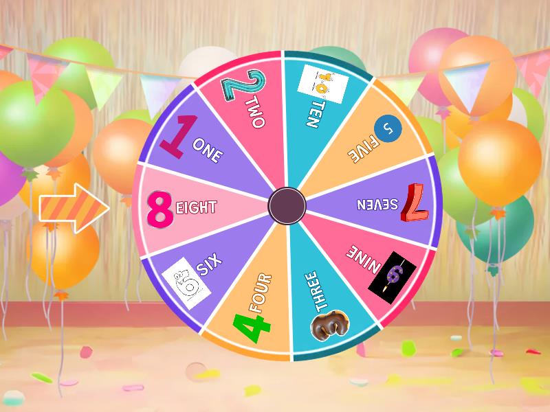 BINGO NUMBERS - Spin the wheel