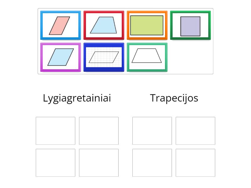 Lygiagretainiai, trapecijos - Group sort