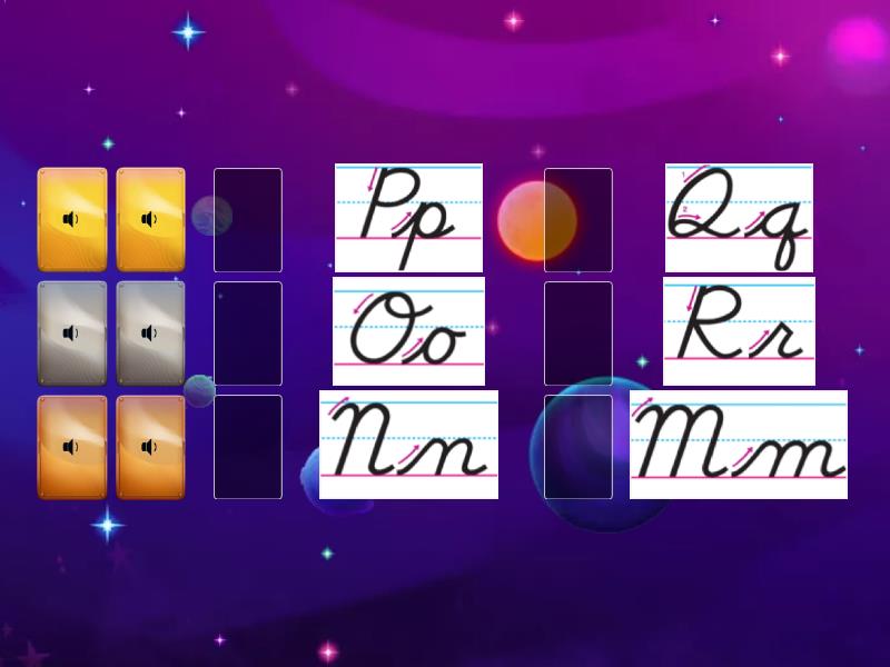 ASS | Cursive Letters M-R - Match up