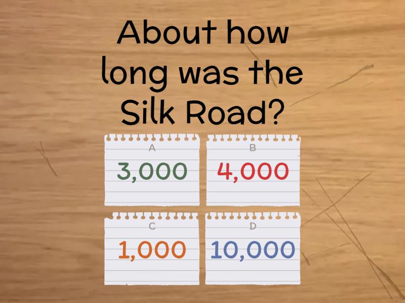 The Silk Road - Quiz