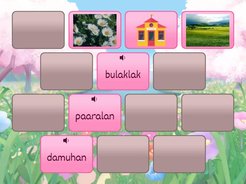 Anong meron sa paaralan? vocabulary - Matching pairs