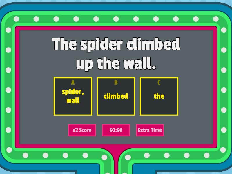 Identifying Nouns - Gameshow quiz