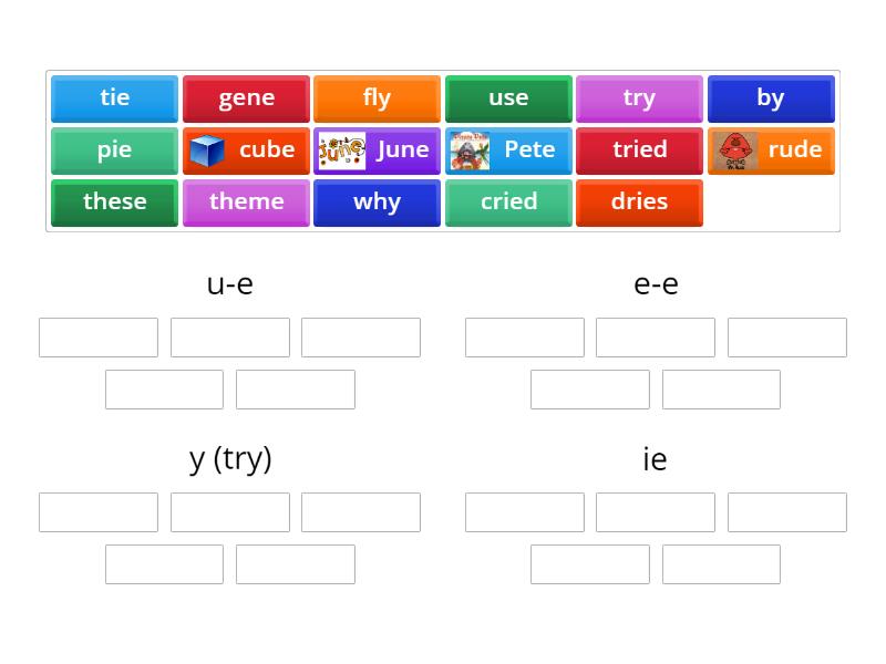 Sort task - revision of spelling grid 5 - Group sort