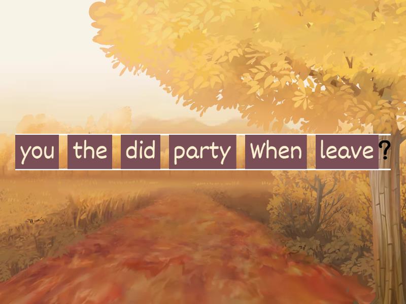 Rearrange the words in the correct order. - Unjumble