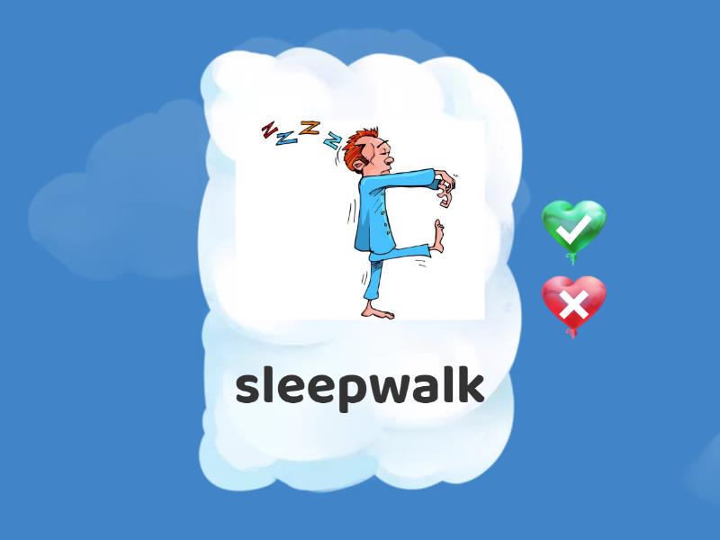 Sleeping Vocabulary - Flash cards