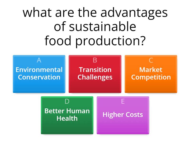 ESS Group Assignment: Sustainable Food Production - Quiz