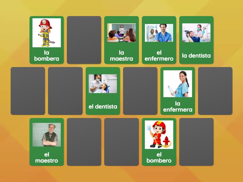 las profesiones - Matching pairs