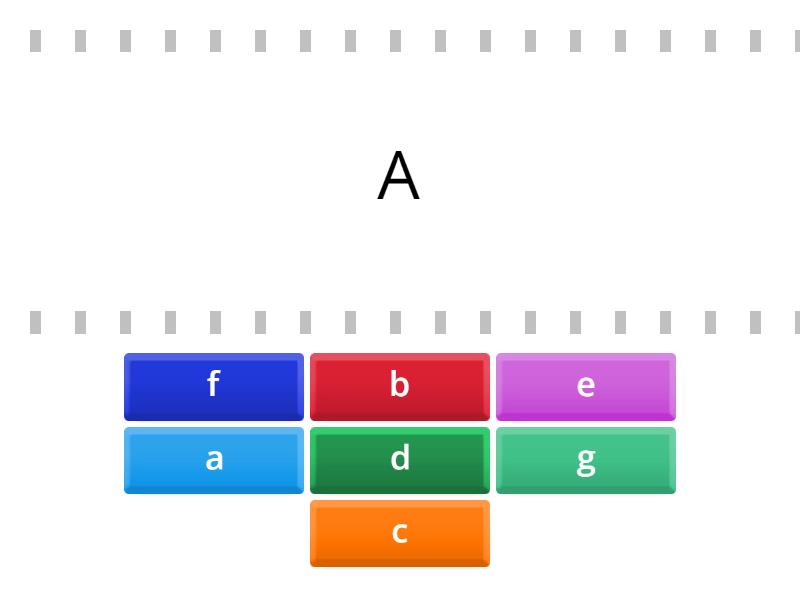 Capital letters A-G 1 grade - Find the match