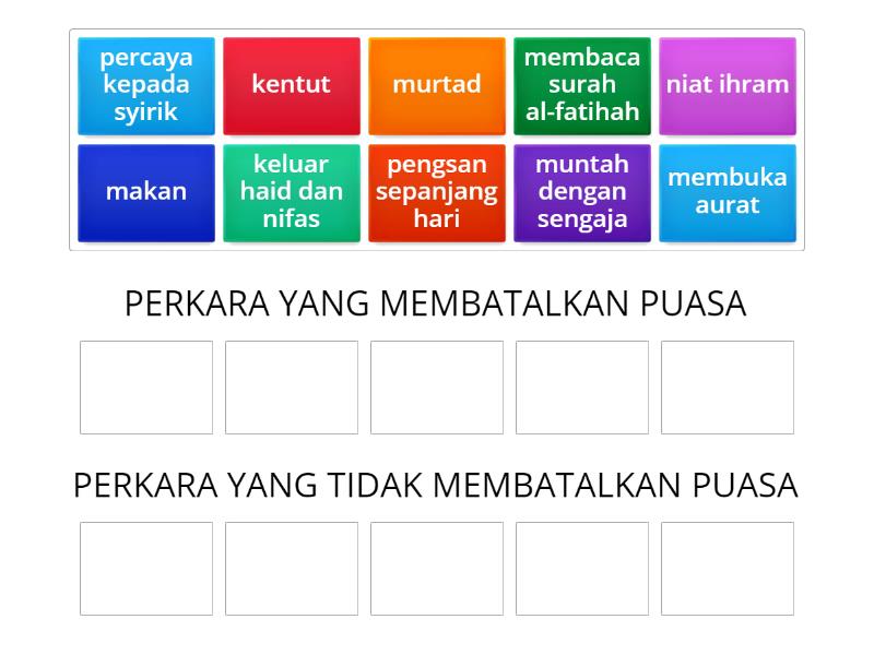 PERKARA YANG MEMBATALKAN PUASA - Group sort