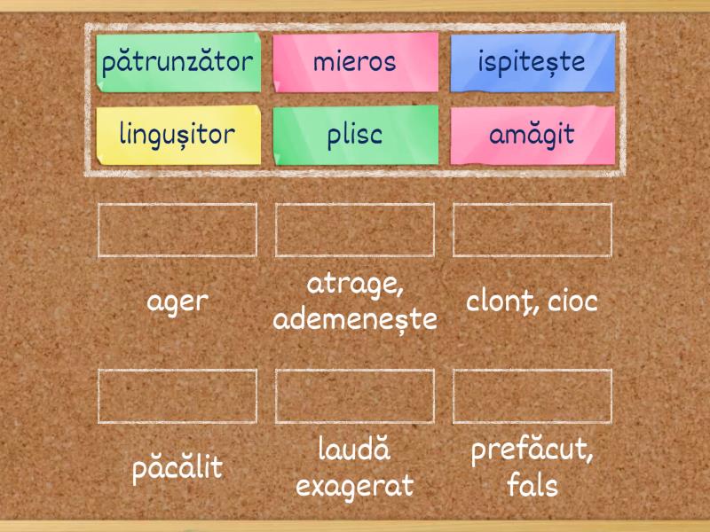Asociază corect - Match up