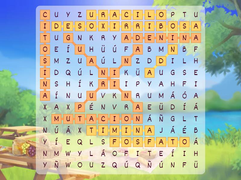 ADN - Sopa de letras