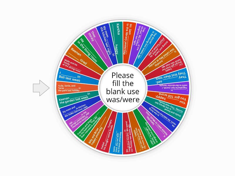 was/were - Spin the wheel