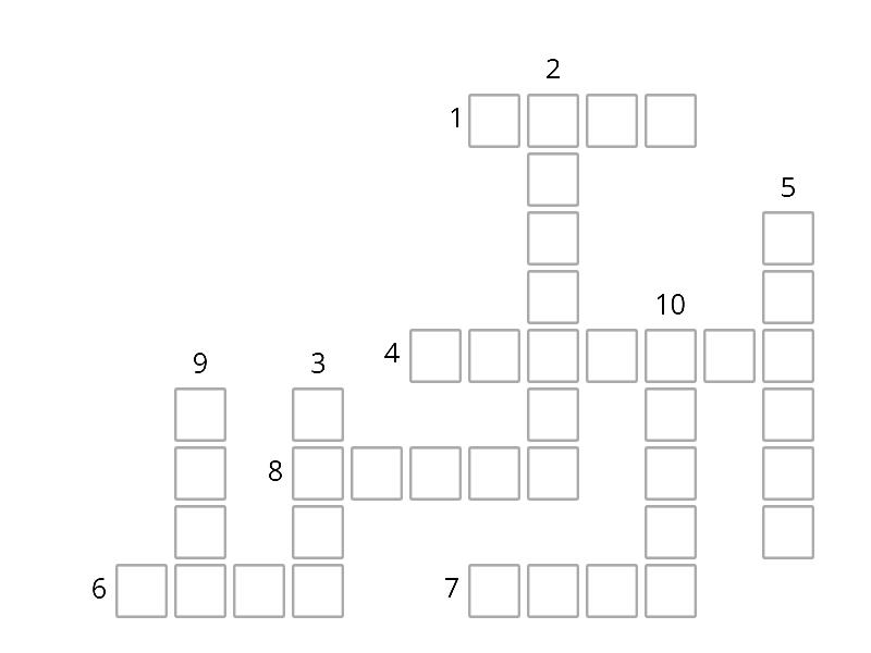 Present perfect - - Crossword