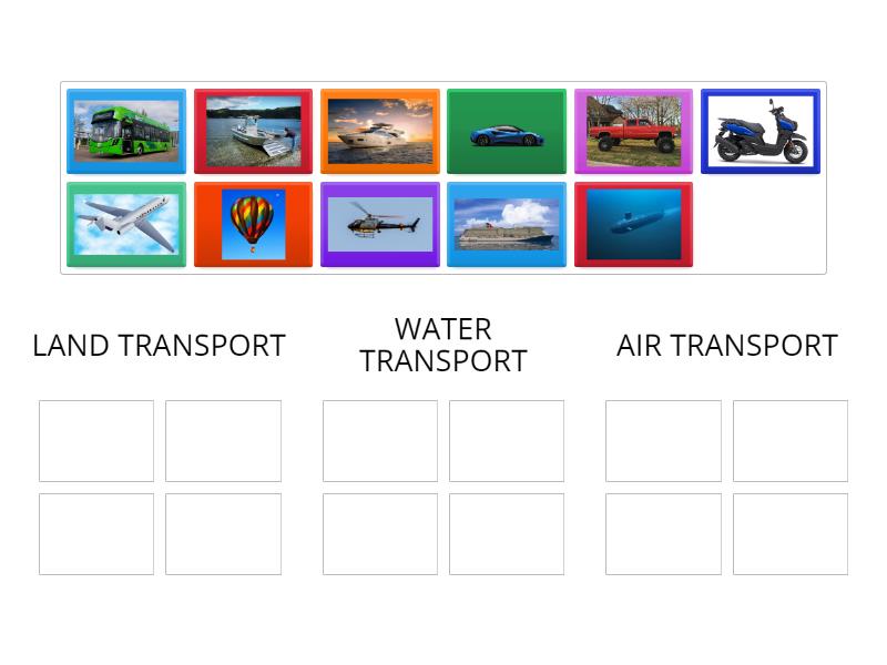 SORTING GAME OF VEHICLES - Ordenar por grupo