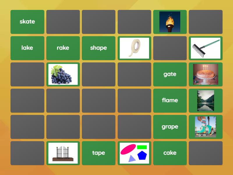 Long A CVCE - Matching pairs