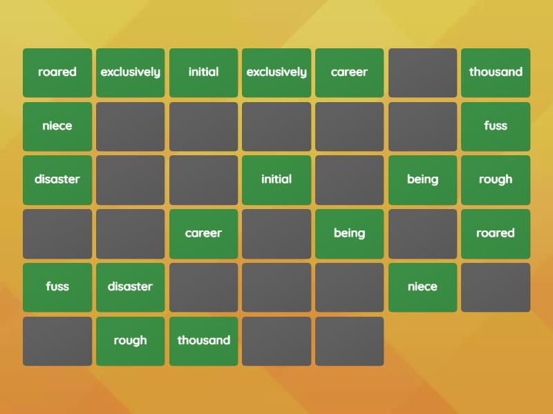 challenging words PK - Matching pairs